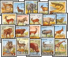 Angola Wild Animals - 1953 Complete Mint Never-Hinged Set of 20